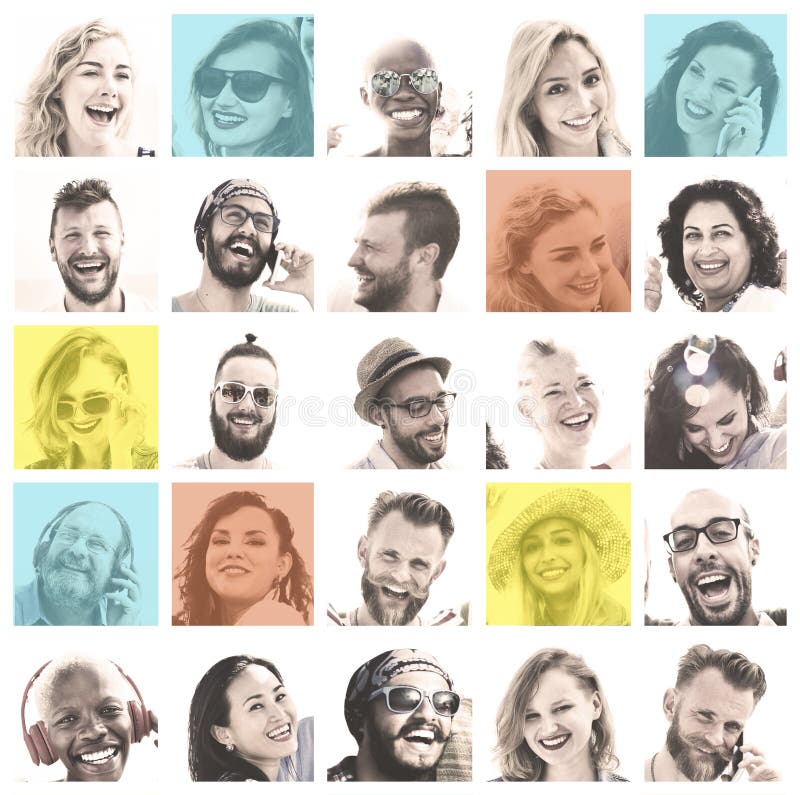 People Set of Faces Diversity Human Face Concept Stock Photo - Image of ...
