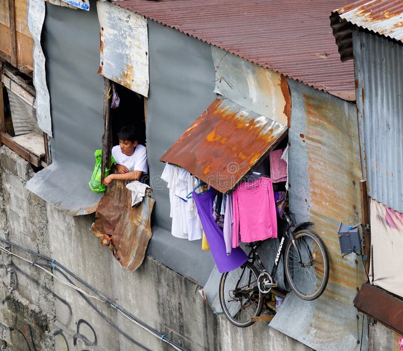 People at the Shacks in Manila, Philippines Editorial Stock Image ...