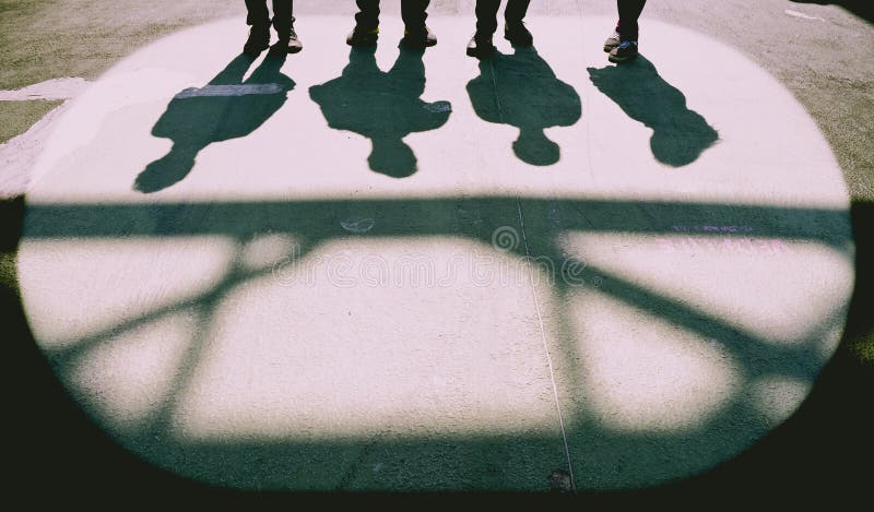4 People Shadows on the Ground Stock Image - Image of shadows, contrast ...