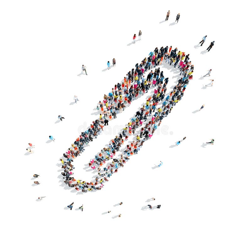 People in the Shape of Clips. Stock Illustration - Illustration of ...