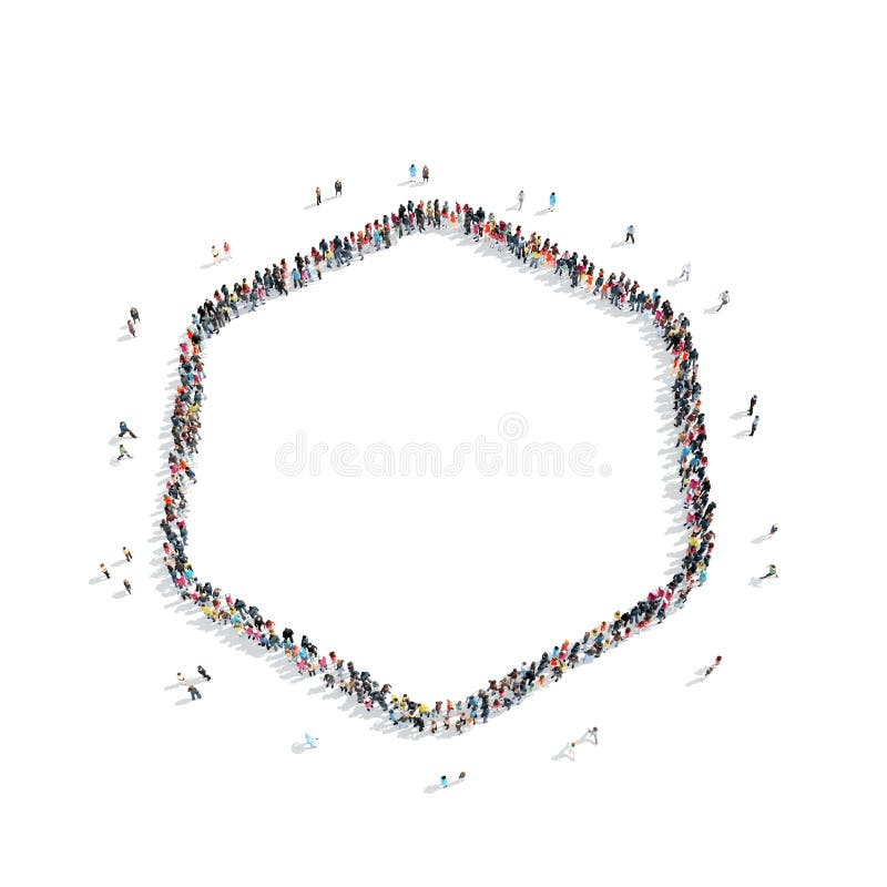Crowd people border frame stock illustration. Illustration of frame ...