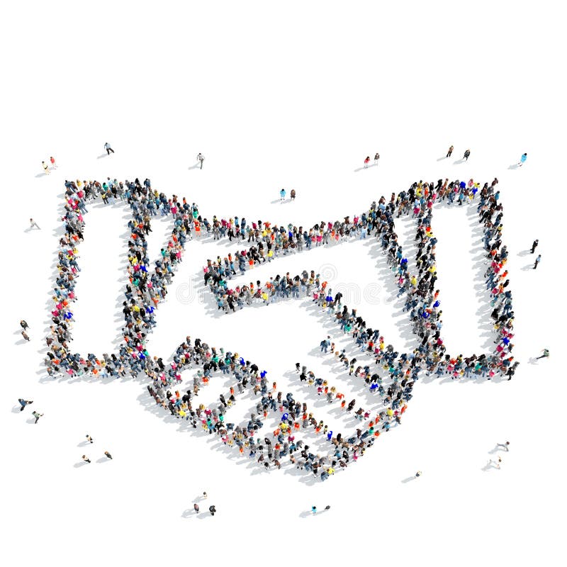 People in the Shape of Mans Stock Illustration - Illustration of ...