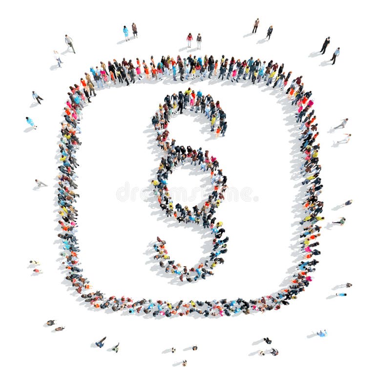 People in the Shape of a Hook. Stock Illustration - Illustration of ...