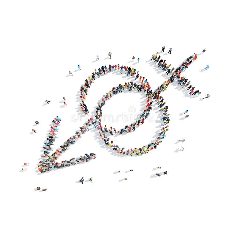 People in the Shape of Male and Female Sign Stock Illustration ...