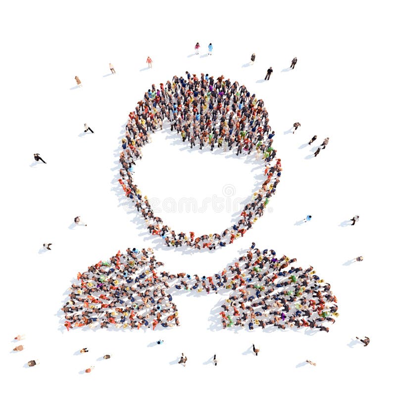 People in the shape of man stock illustration. Illustration of color ...
