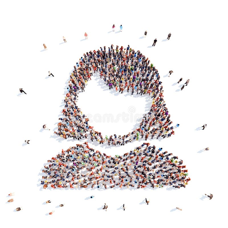 People in the shape of man stock illustration. Illustration of arms ...