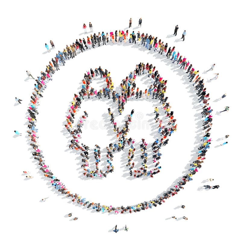 People in the Shape of a Man. Stock Illustration - Illustration of ...