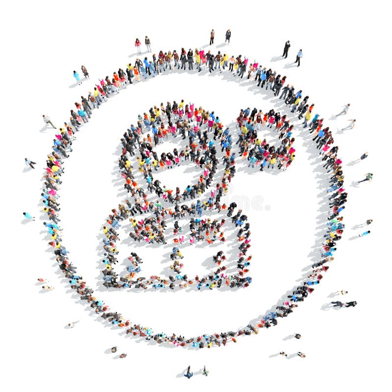 People in the Shape of a Man. Stock Illustration - Illustration of ...