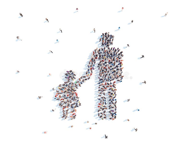 People in the Shape of Mans. Stock Illustration - Illustration of ...