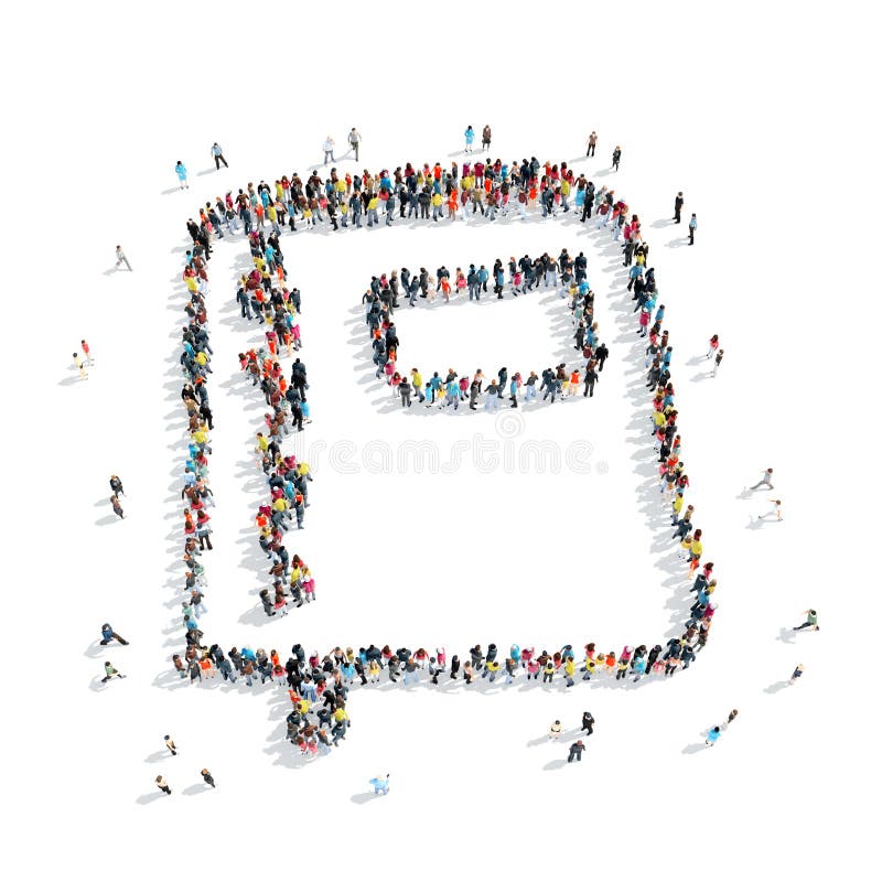 People shape notes group stock illustration. Illustration of ...