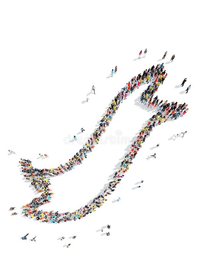 People in the Shape of Ribbons. Stock Illustration - Illustration of ...