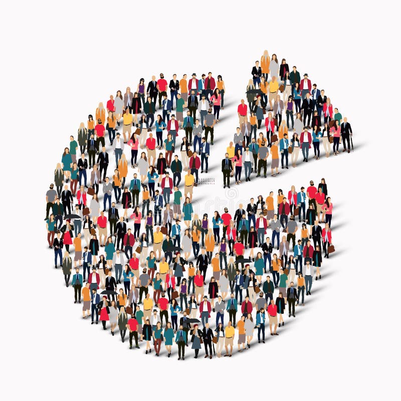 Large Group People Form Circular Stock Illustrations – 71 Large Group ...