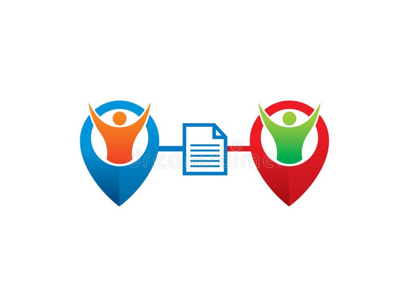 People Share Files Logo Symbol or Icon Template Stock Vector ...