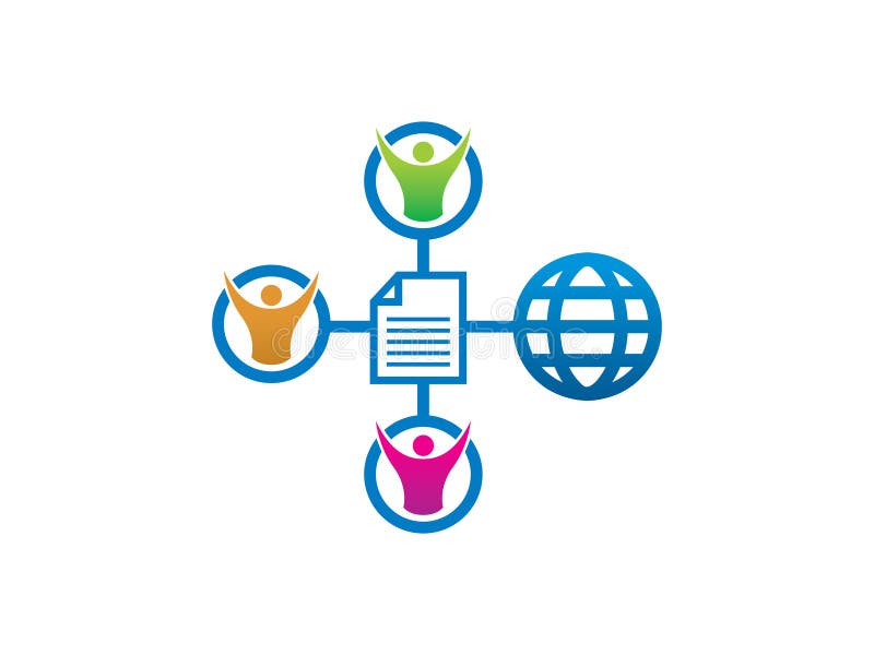 People Share Files Logo Symbol or Icon Template Stock Vector ...