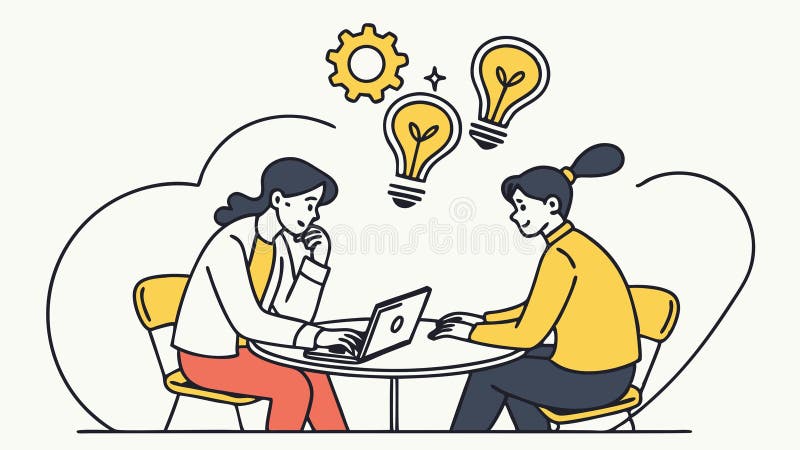 People Sharing Ideas, Creative Collaboration, Vector Design Generative ...