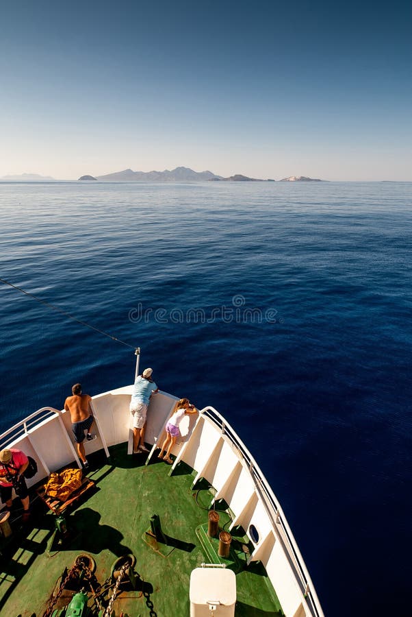 People on ship in the sea stock image. Image of nautical - 52650239