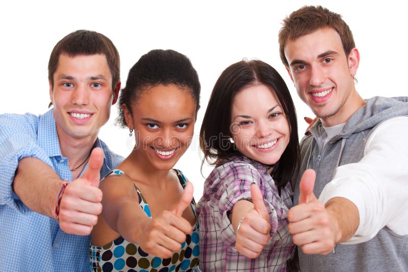 People showing thumbs up stock photo. Image of caucasian - 14769498