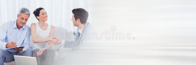 People Signing Paper Agreement with Transition Stock Photo - Image of ...