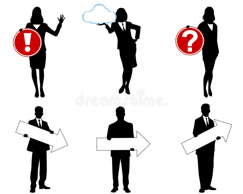 People with signs stock vector. Illustration of male - 54442393
