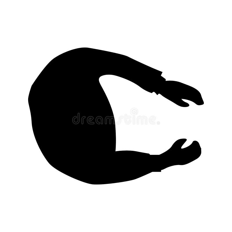 People Silhouette. View from Above Stock Vector - Illustration of pose ...