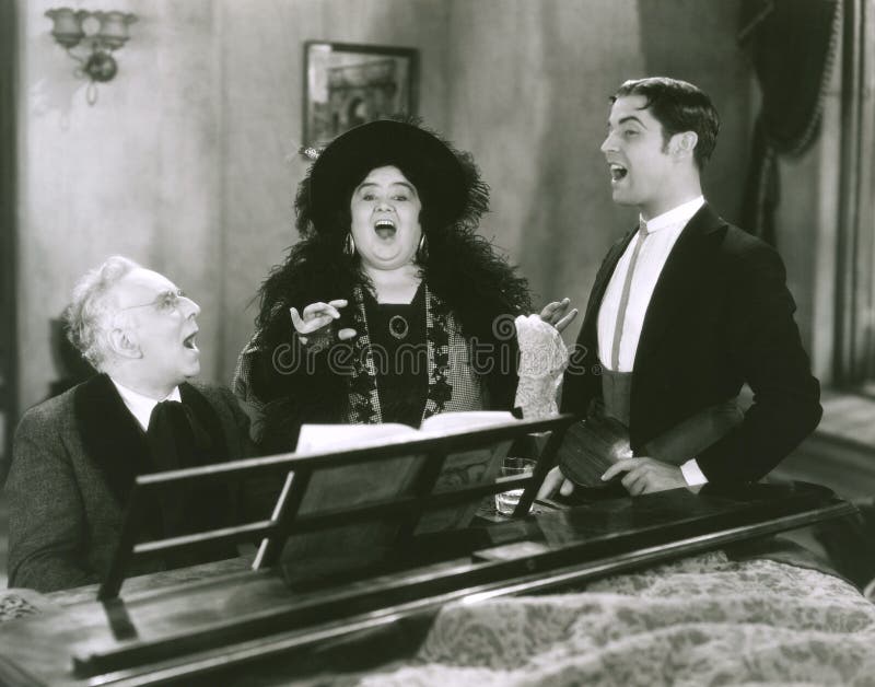 Singing off-key stock photo. Image of comical, black - 59797280