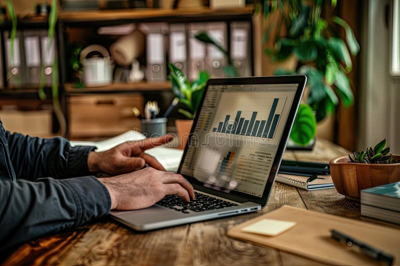 People Sit at a Computer Desk with Paperwork Stock Photo - Image of ...