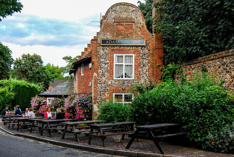People Sit Outside Pub in Norwich,England Editorial Photography - Image ...