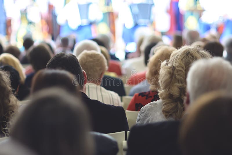 People are Sitting at a Concert Stock Photo - Image of interior, depth ...