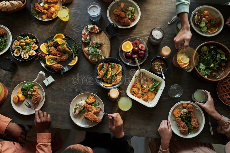 People Sitting at Dining Table Stock Image - Image of woman, party ...