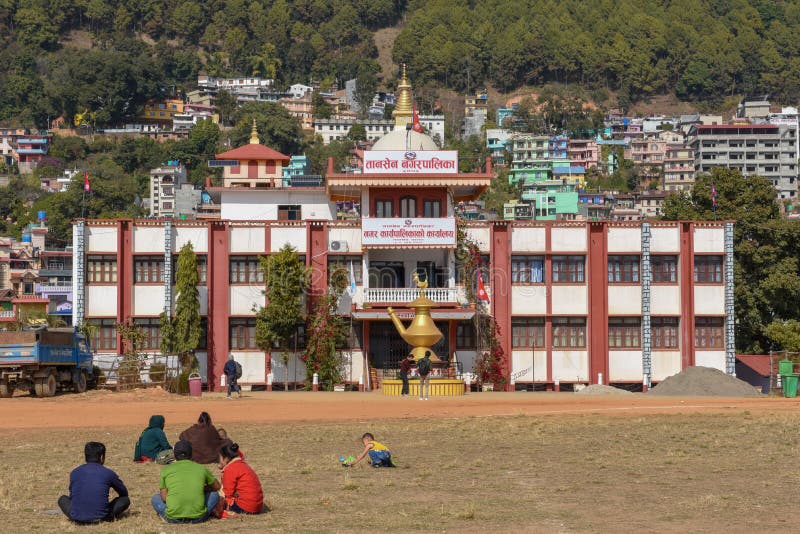 People Sitting on a Field at Tansen in Nepal Editorial Image - Image of ...