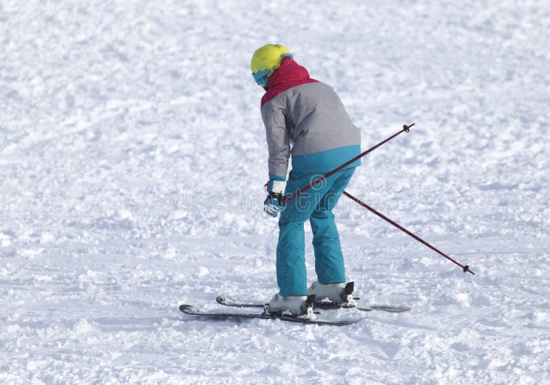 People skiing in the snow stock photo. Image of alpine - 93948114