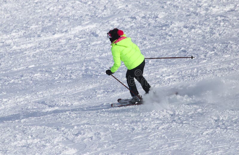 People skiing in the snow stock image. Image of cheerful - 93948205