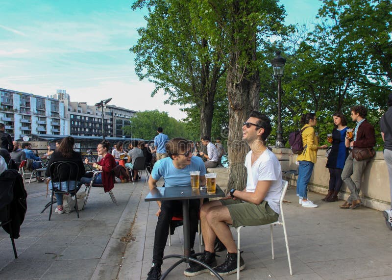 People Smiling and Drink Light Alcohol (beer) in May Editorial ...