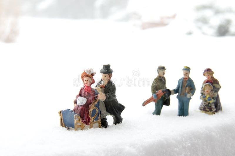 People in the Snow stock image. Image of sledding, blizzard - 65526053