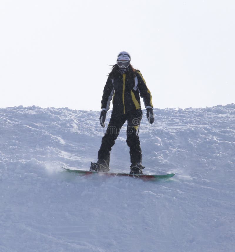 People Snowboarding on the Snow in the Winter Stock Image - Image of ...