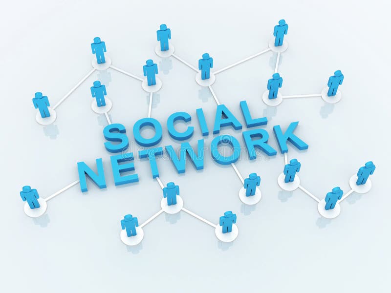 People Social Network stock illustration. Illustration of communication ...
