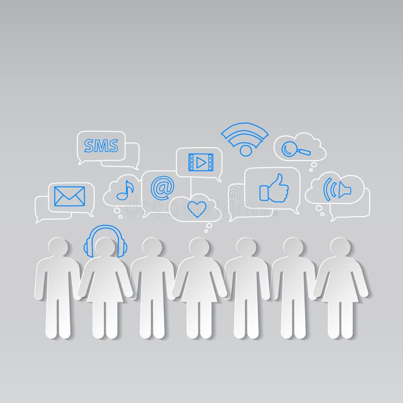 People Social Network and Relationships Vector Stock Vector ...