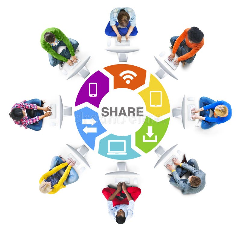 People Social Networking and Sharing Concept Stock Photo - Image of ...