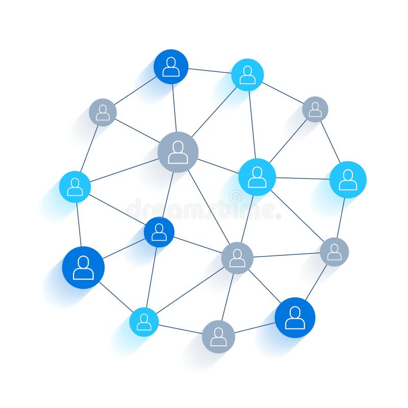 People Social Team Connection Circular Diagram Template Design Stock ...