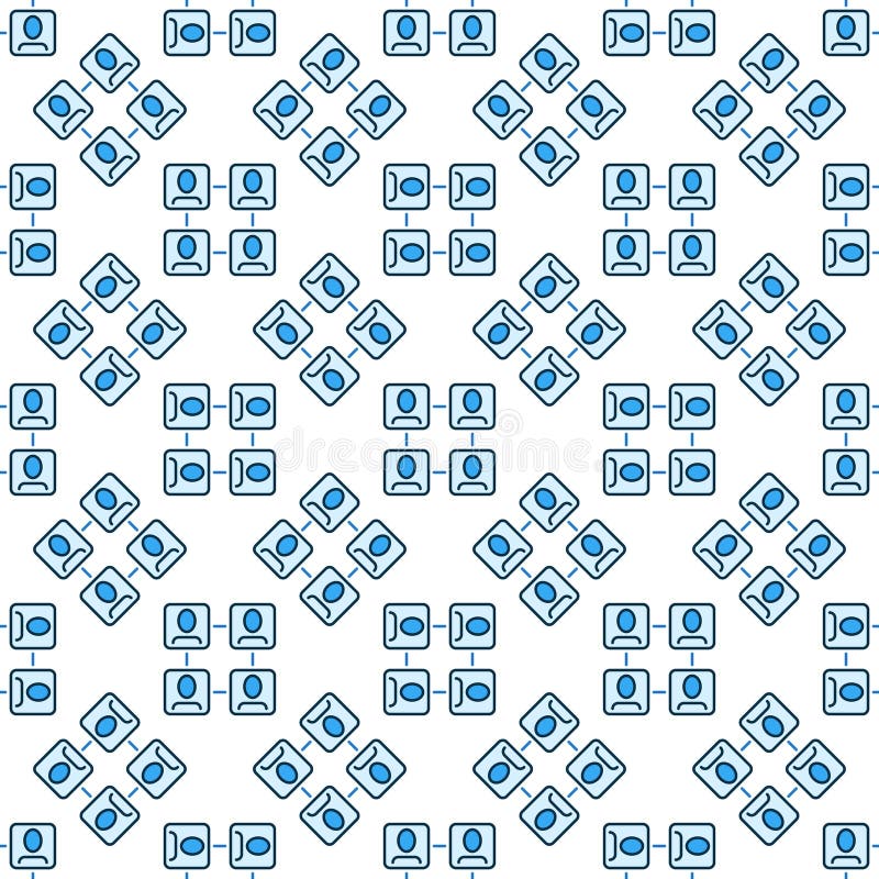 People Sociology Science Vector Blue Seamless Pattern Stock Vector ...