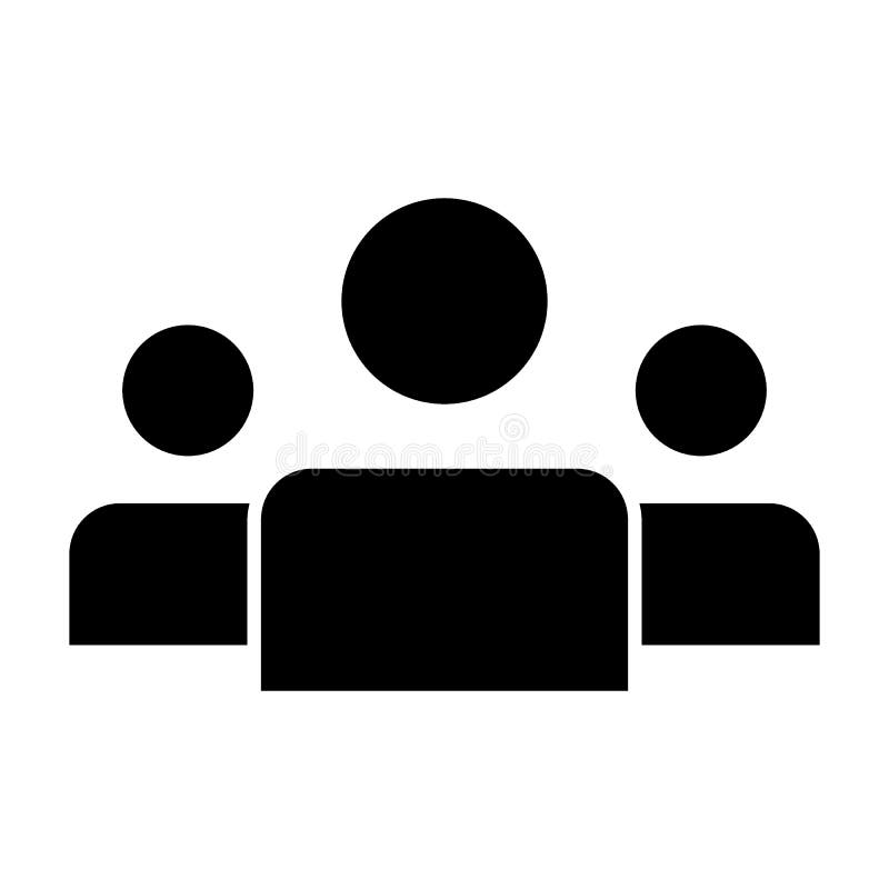 People Solid Icon. Crowd Vector Illustration Isolated on White. Team ...