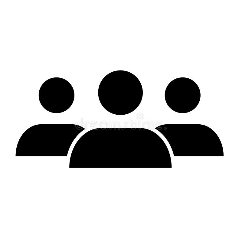 People Solid Icon. Team Illustration Isolated on White Stock Vector ...