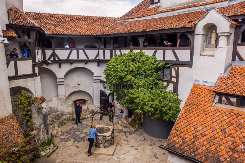 People on Some Steps in the Courtyard of an Old Castle Editorial Image ...