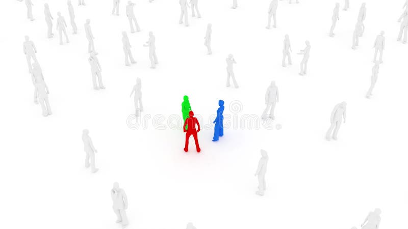 People Speak Each Other on White Back 3d Stock Illustration ...