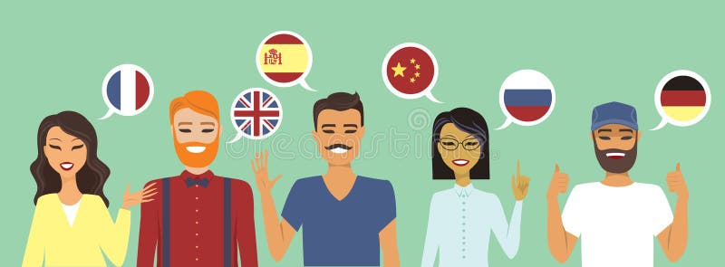 People Speaking Different Languages Stock Vector - Illustration of ...