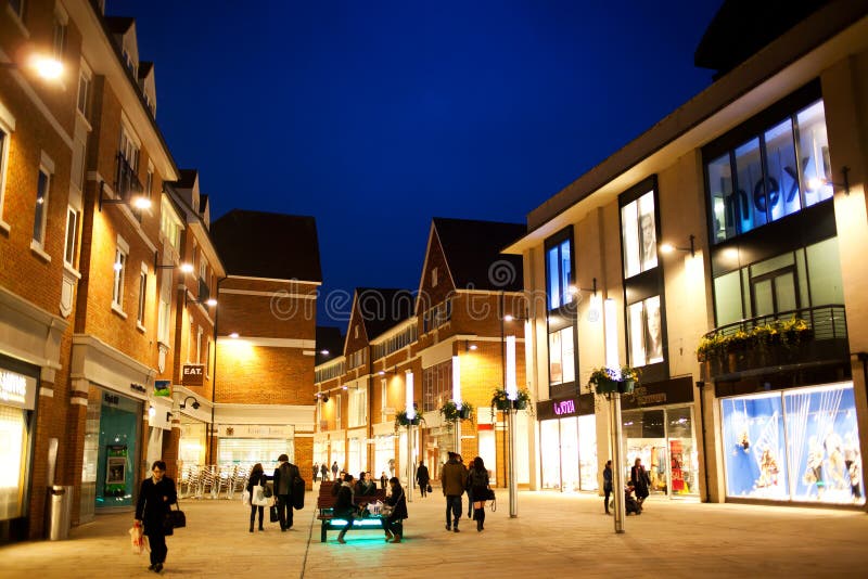 Shopping area during night editorial photography. Image of tourist ...