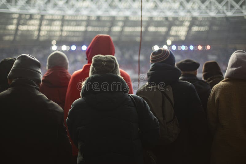 People in Stadium. Lot of People are Watching Game Stock Photo - Image ...