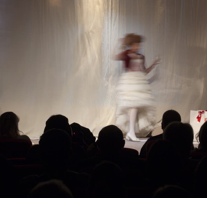 People on Stage in Motion, Out of Focus Stock Photo - Image of circus ...