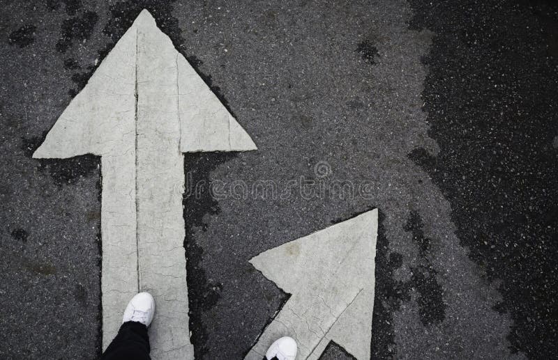 People Standing at the Crossroad and Get To Decision Which Way To Go ...