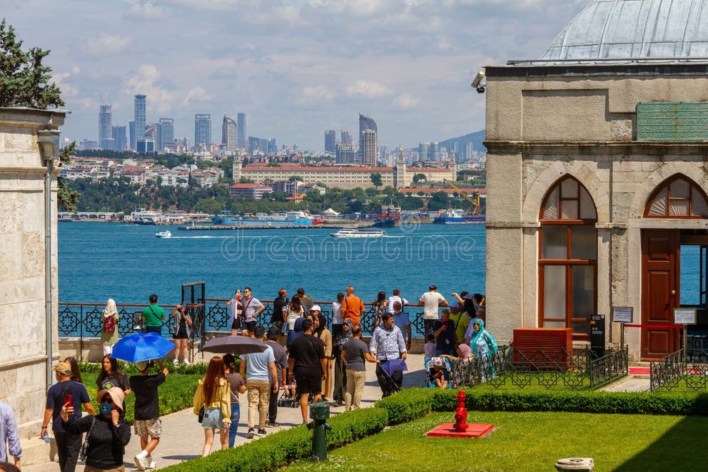 People Standing in Front of the Topkapi Palace, Overlooking Istanbul ...